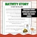 Nativity Story Left Right Game Bible Activity, Christmas Sunday School ...