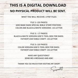 Fathers Day Bible Lesson and Craft Bundle, Sunday School Bible ...