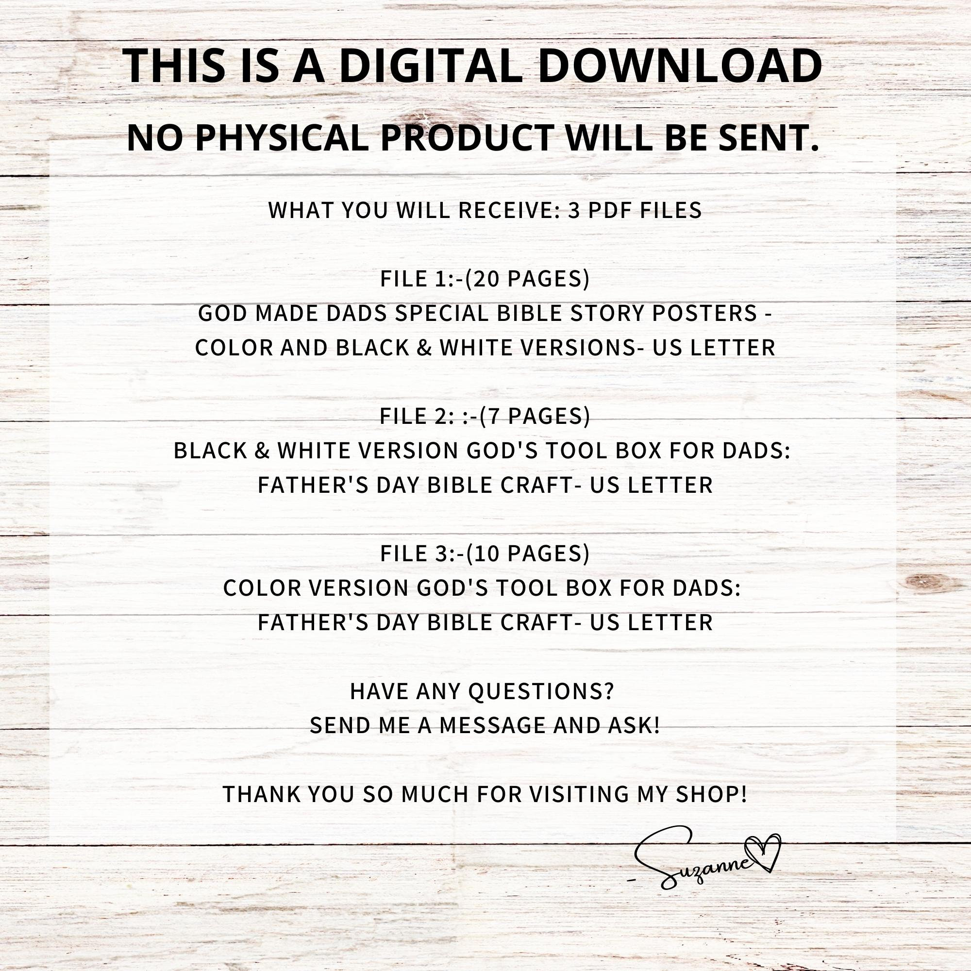 Fathers Day Bible Lesson and Craft Bundle, Sunday School Bible ...