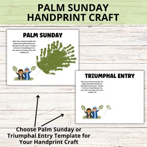 Palm Sunday Bible Lesson and Story Wheel Craft Bundle, Triumphal Entry ...