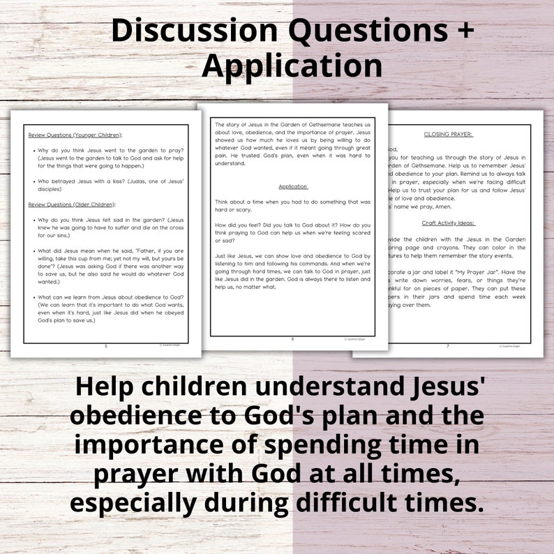 Jesus in the Garden of Gethsemane Easter Holy Week Bible School Lesson ...