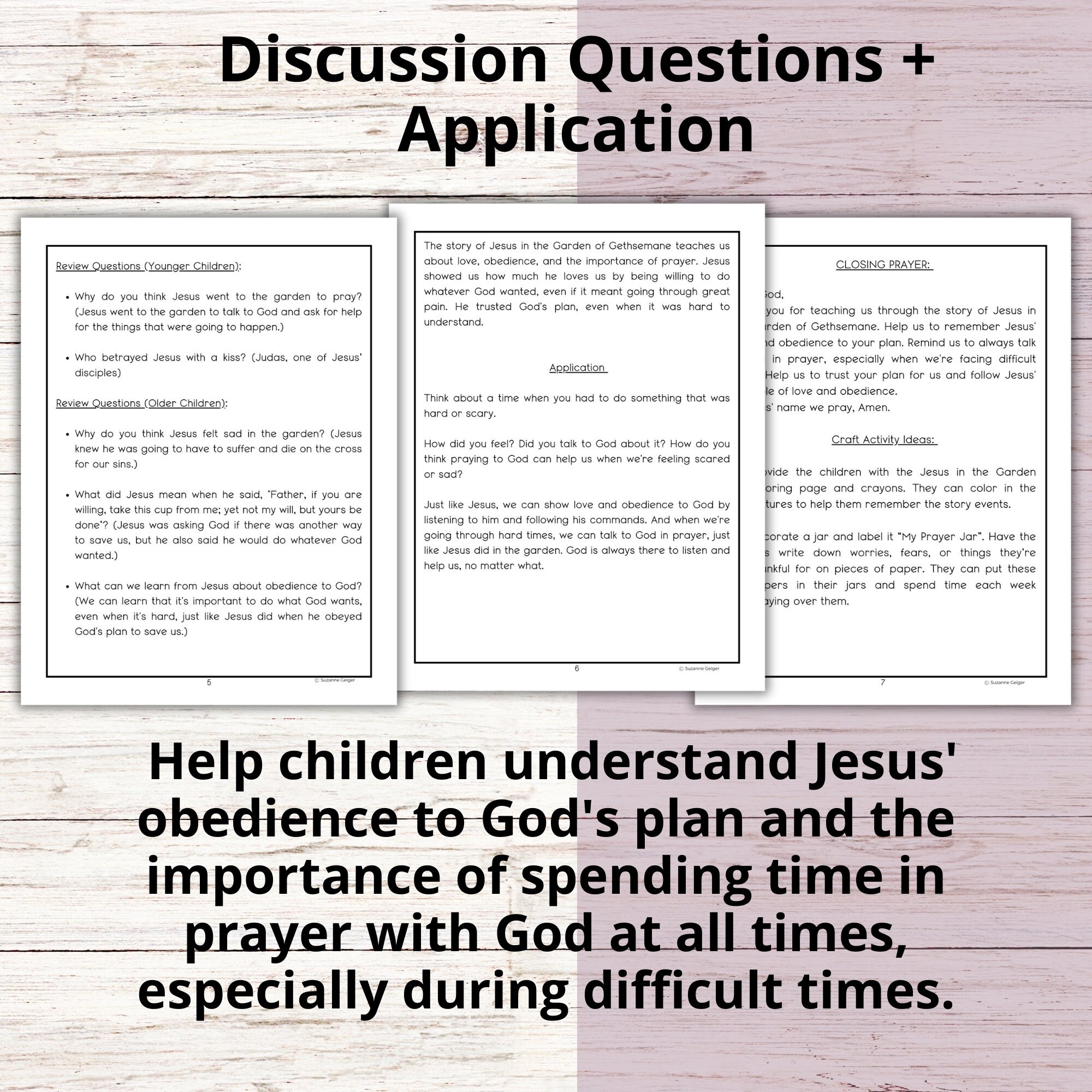 Jesus in the Garden of Gethsemane Easter Holy Week Bible School Lesson ...