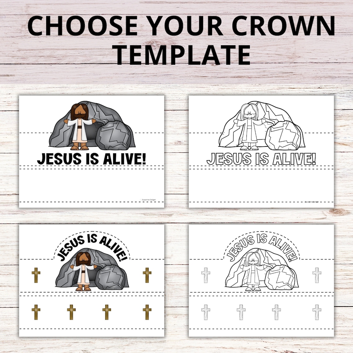 Jesus is Alive Celebration Crown Craft Activity Printable, Easter Craft ...