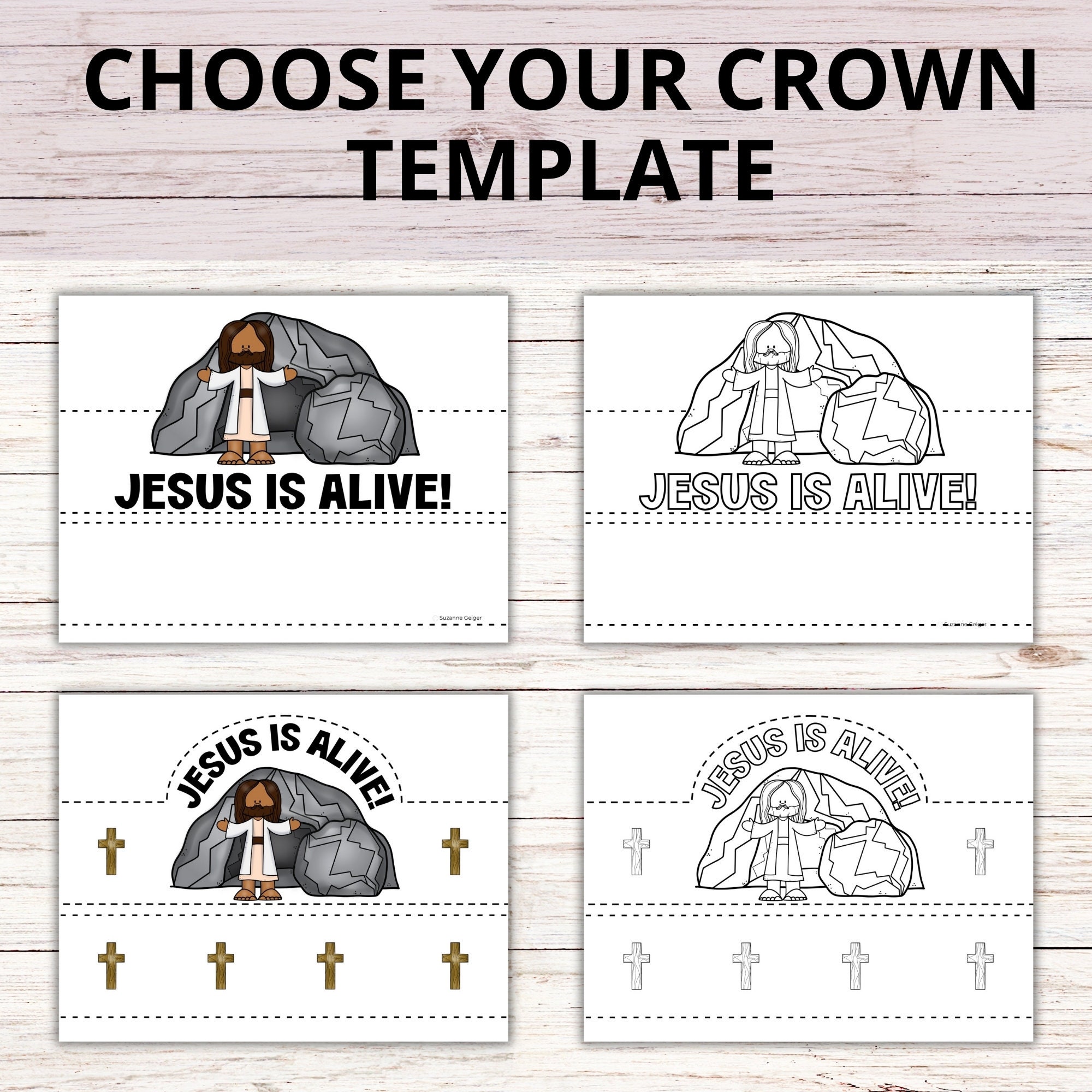 Jesus is Alive Celebration Crown Craft Activity Printable, Easter Craft ...