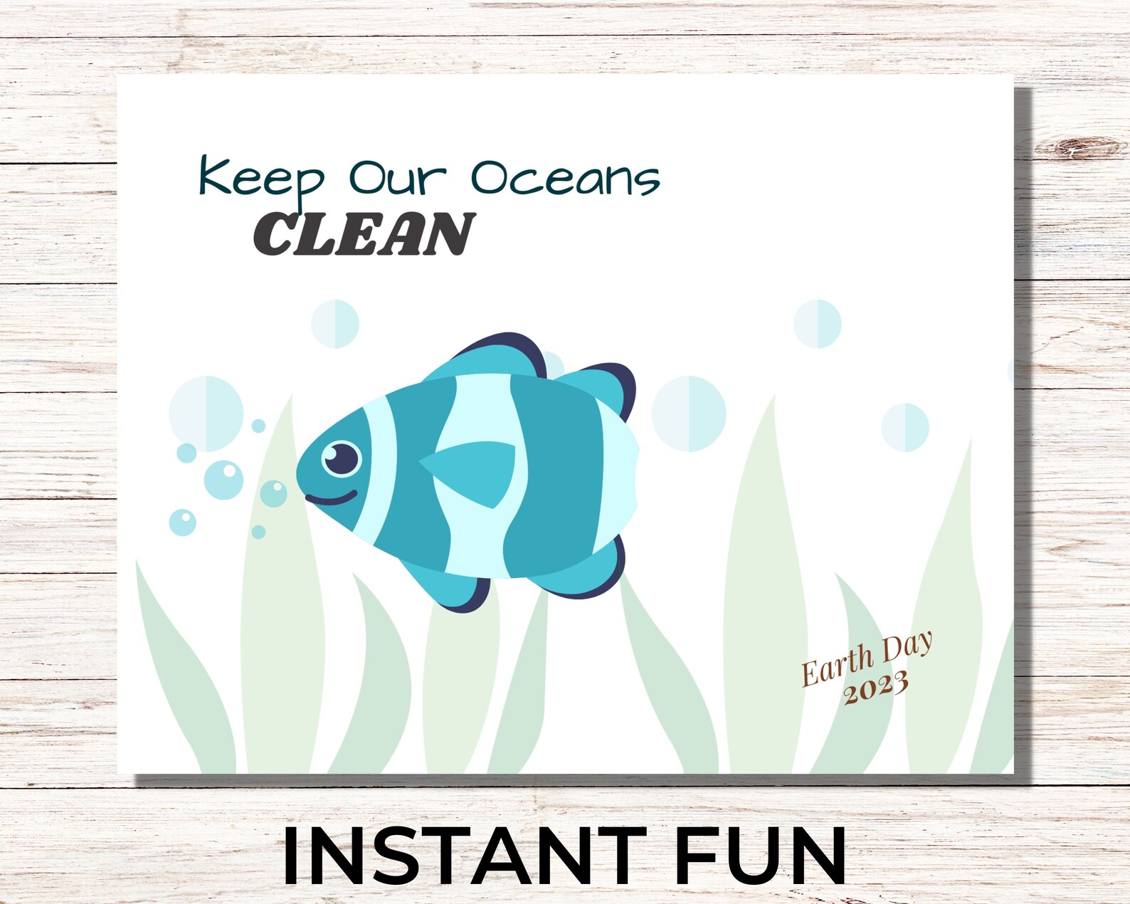 Earth Day Ocean Handprint Craft, Keep Our Ocean Clean Earth Day ...