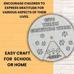 Gratitude Coloring Craft for Thanksgiving, Kids Fall Gratitude Activity ...