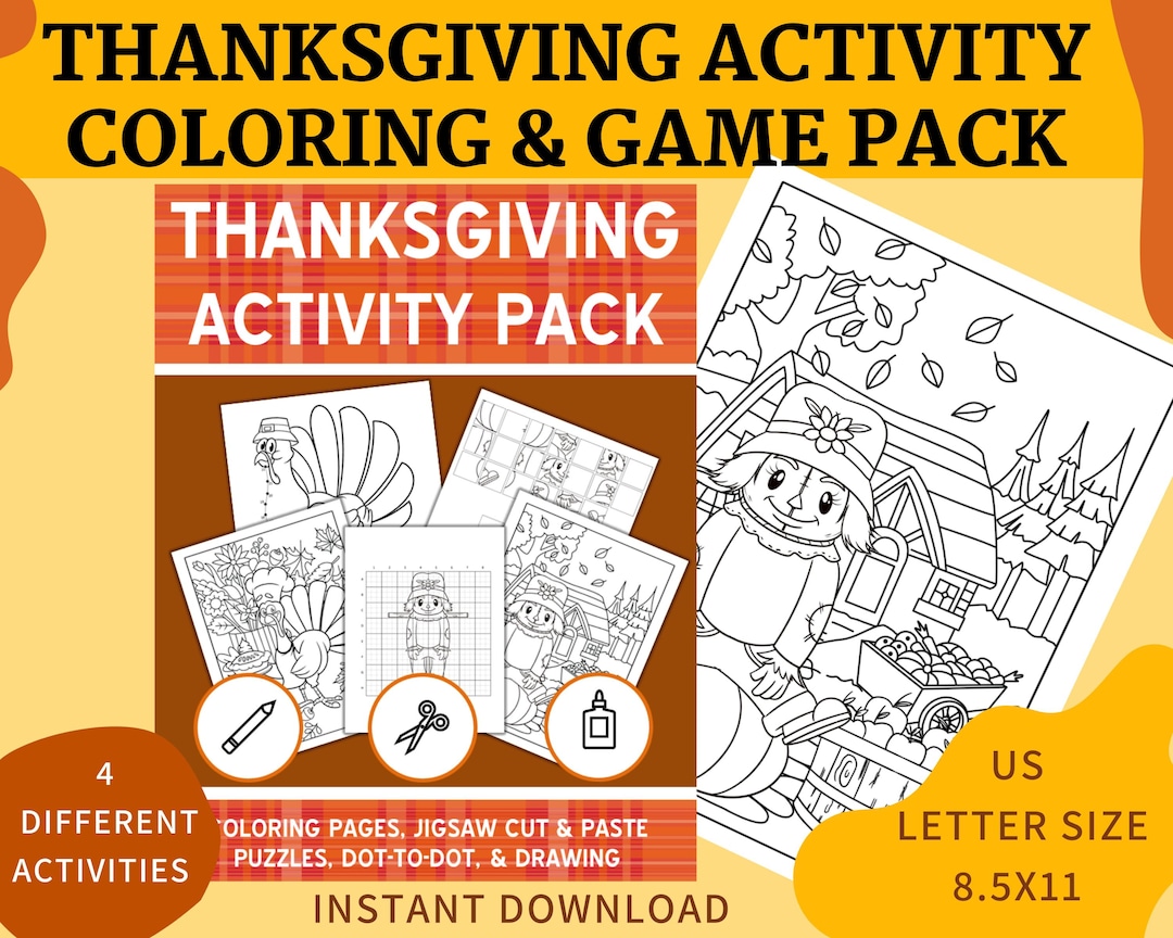 Thanksgiving Activity Pack for Kids, Thanksgiving Road Trip Printables ...