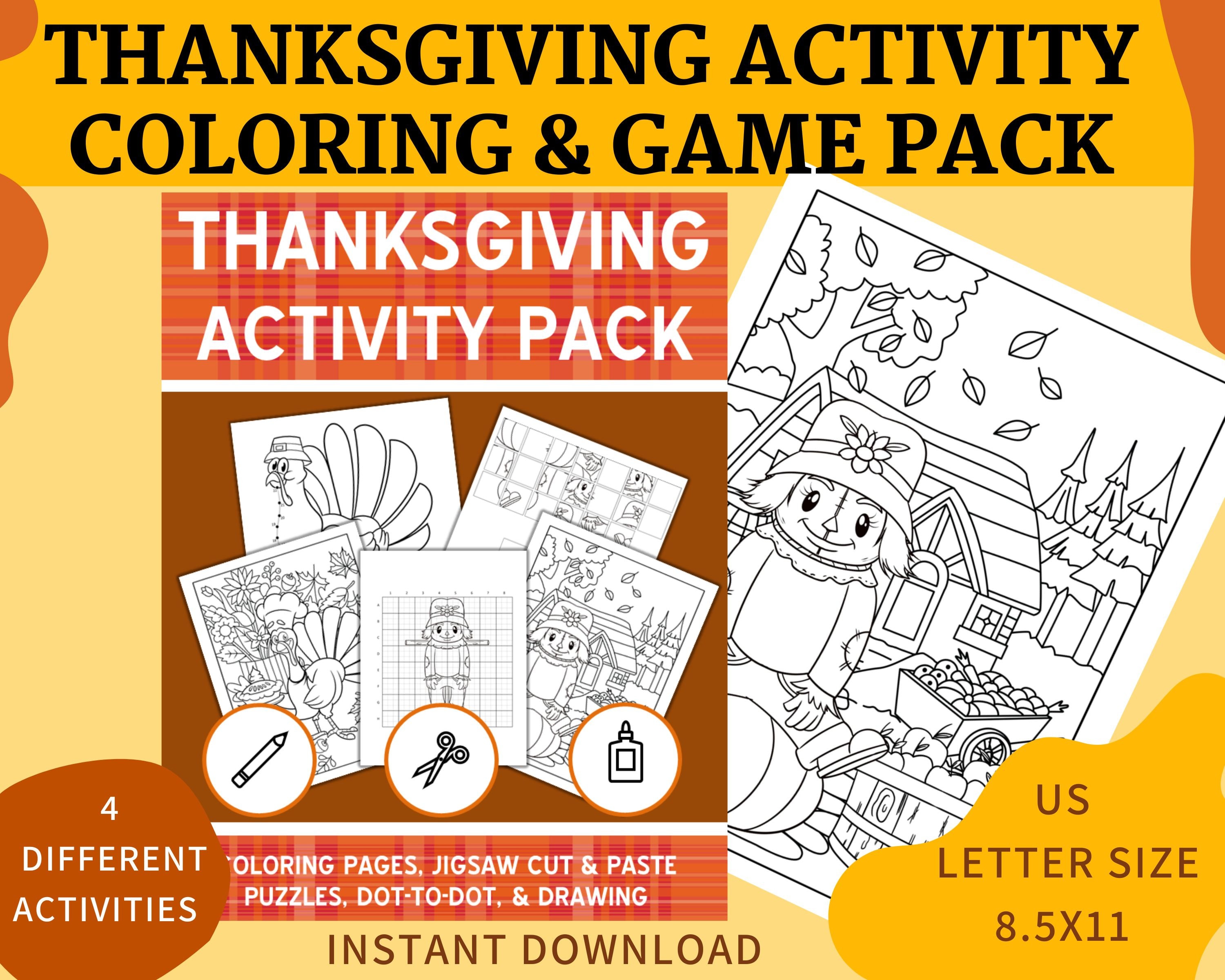 Thanksgiving Activity Pack for Kids, Thanksgiving Road Trip Printables ...