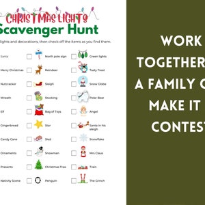 Christmas Lights Scavenger Hunt Activity for Kids, Printable Holiday ...