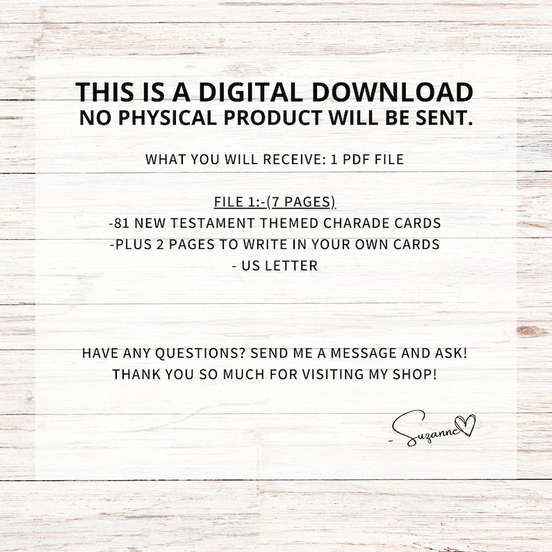 New Testament Bible Charades Game, Bible Game for Kids and Adults ...