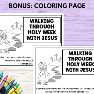 Holy Week Easter Story Bible Wheel Coloring Craft Sunday School ...