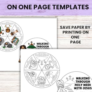 Holy Week Easter Story Bible Wheel Coloring Craft Sunday School ...