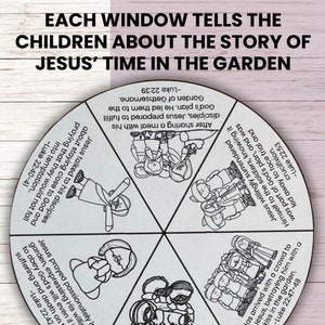 Jesus in the Garden of Gethsemane Bible Coloring Wheel Lesson for Kids ...