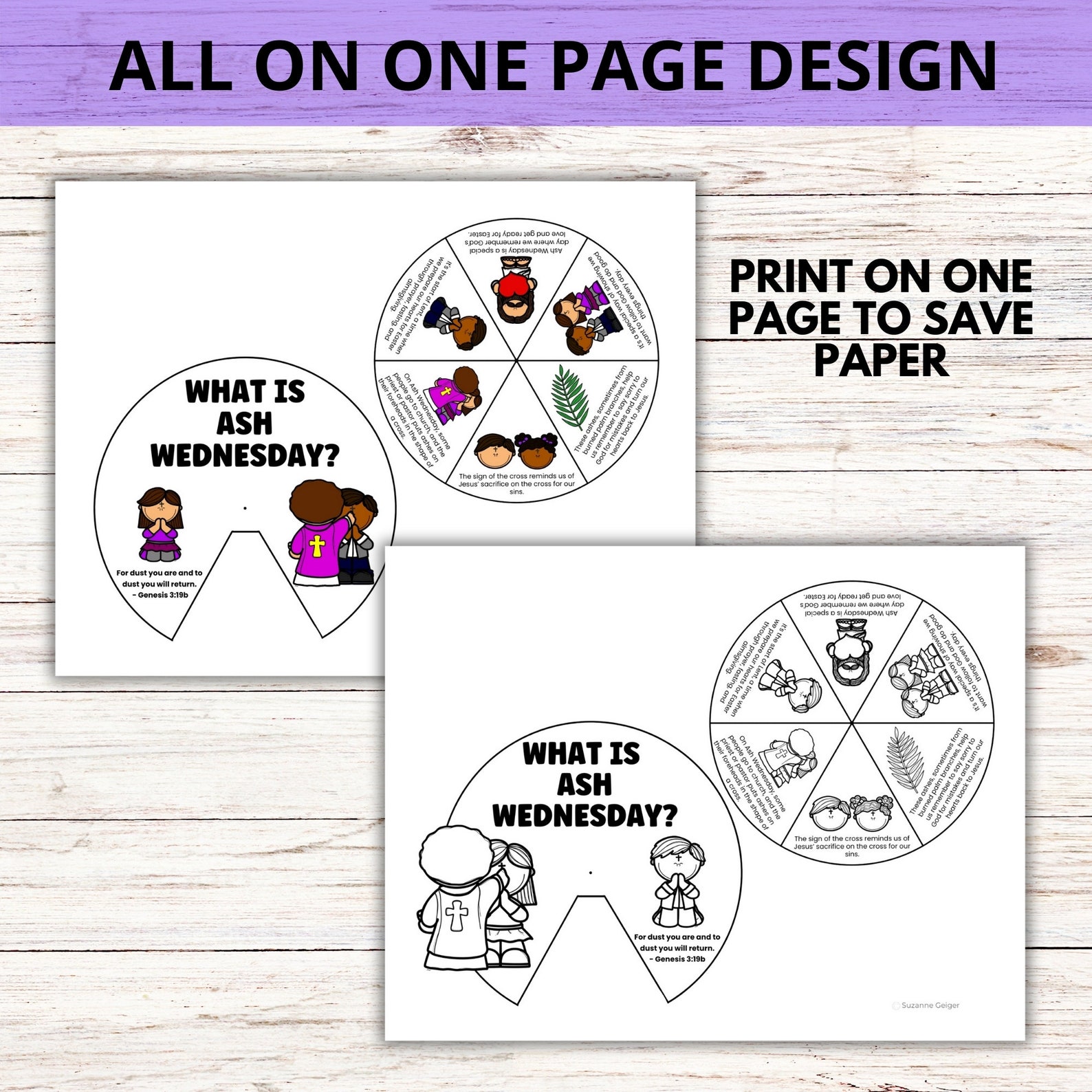 Ash Wednesday Craft, Lent Bible Coloring Wheel, Ash Wednesday Bible ...