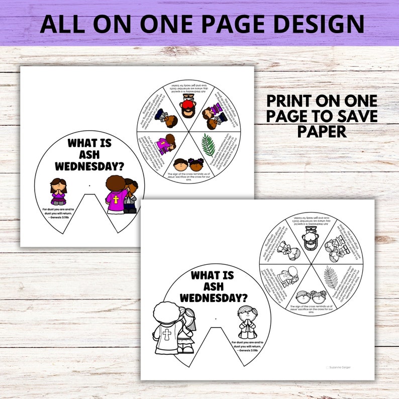 Ash Wednesday Craft, Lent Bible Coloring Wheel, Ash Wednesday Bible ...