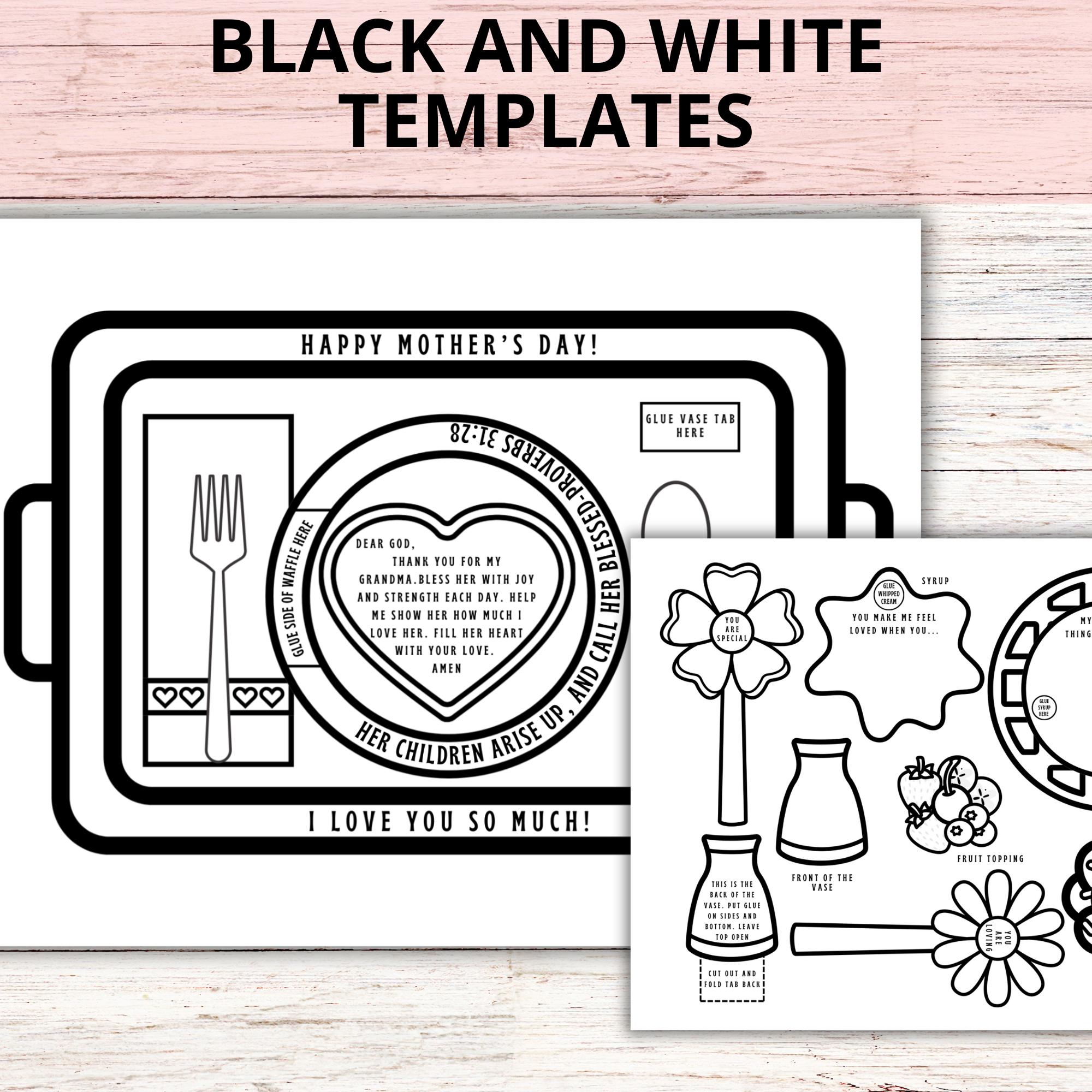 Mothers Day Bible Craft, Sunday School Breakfast for Mom Printable ...