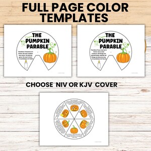 Christian Halloween Pumpkin Parable Bible Wheel Craft, Sunday School ...