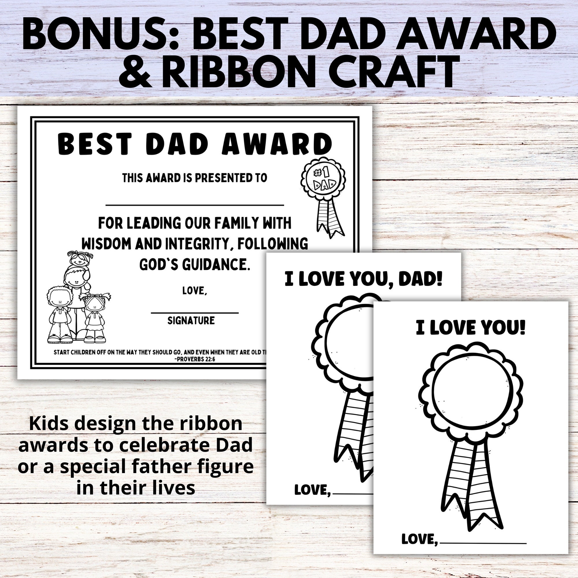 Fathers Day Bible Lesson and Craft Bundle, Sunday School Bible ...