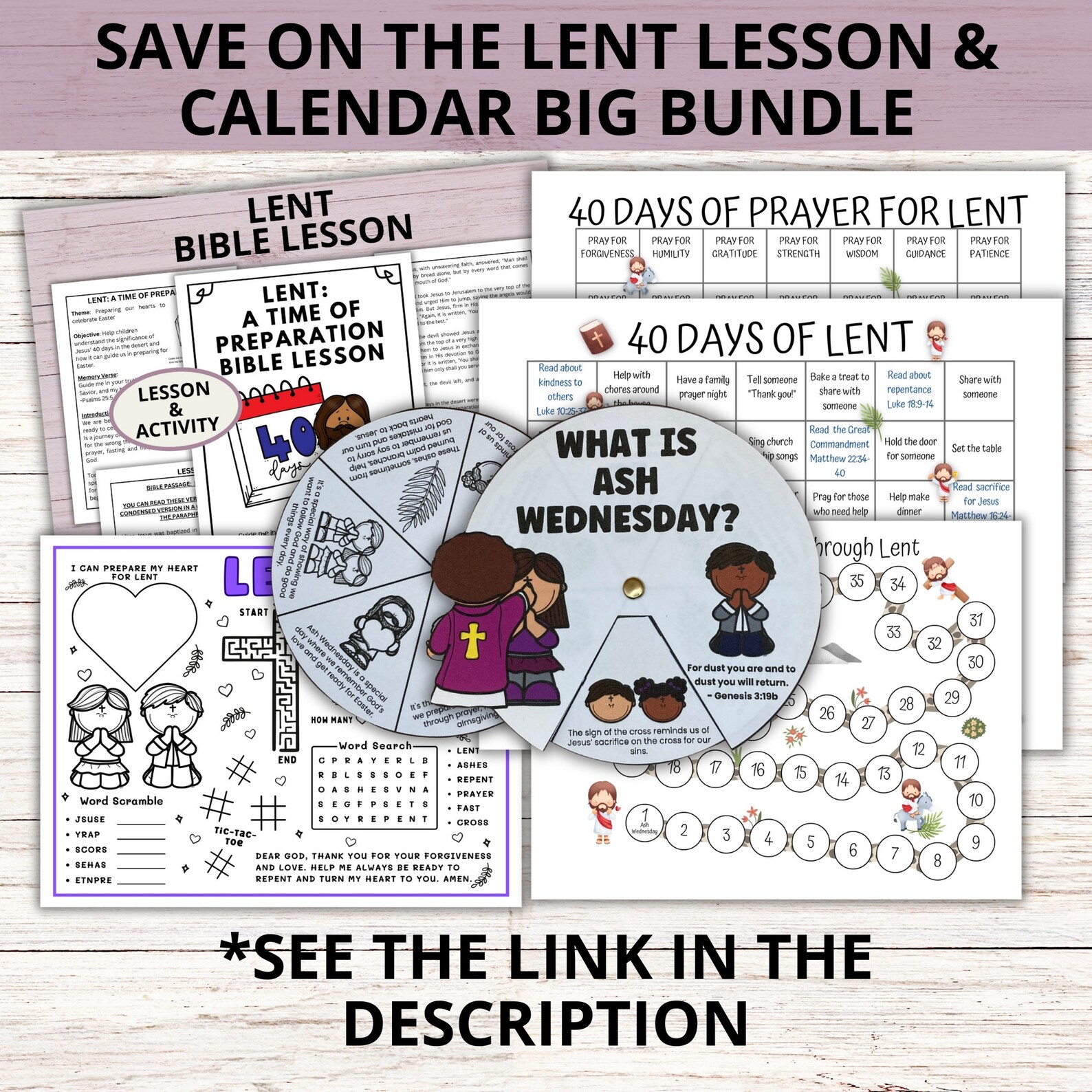 Lent Bible Lesson, Lent Preparation Lesson for Kids, Jesus 40 Days in ...