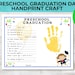 Last Day of Preschool Graduation Keepsake Handprint Art, Handprint ...