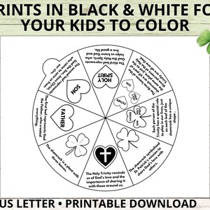 St. Patricks Day Sunday School Craft, Holy Trinity Bible Coloring Wheel ...