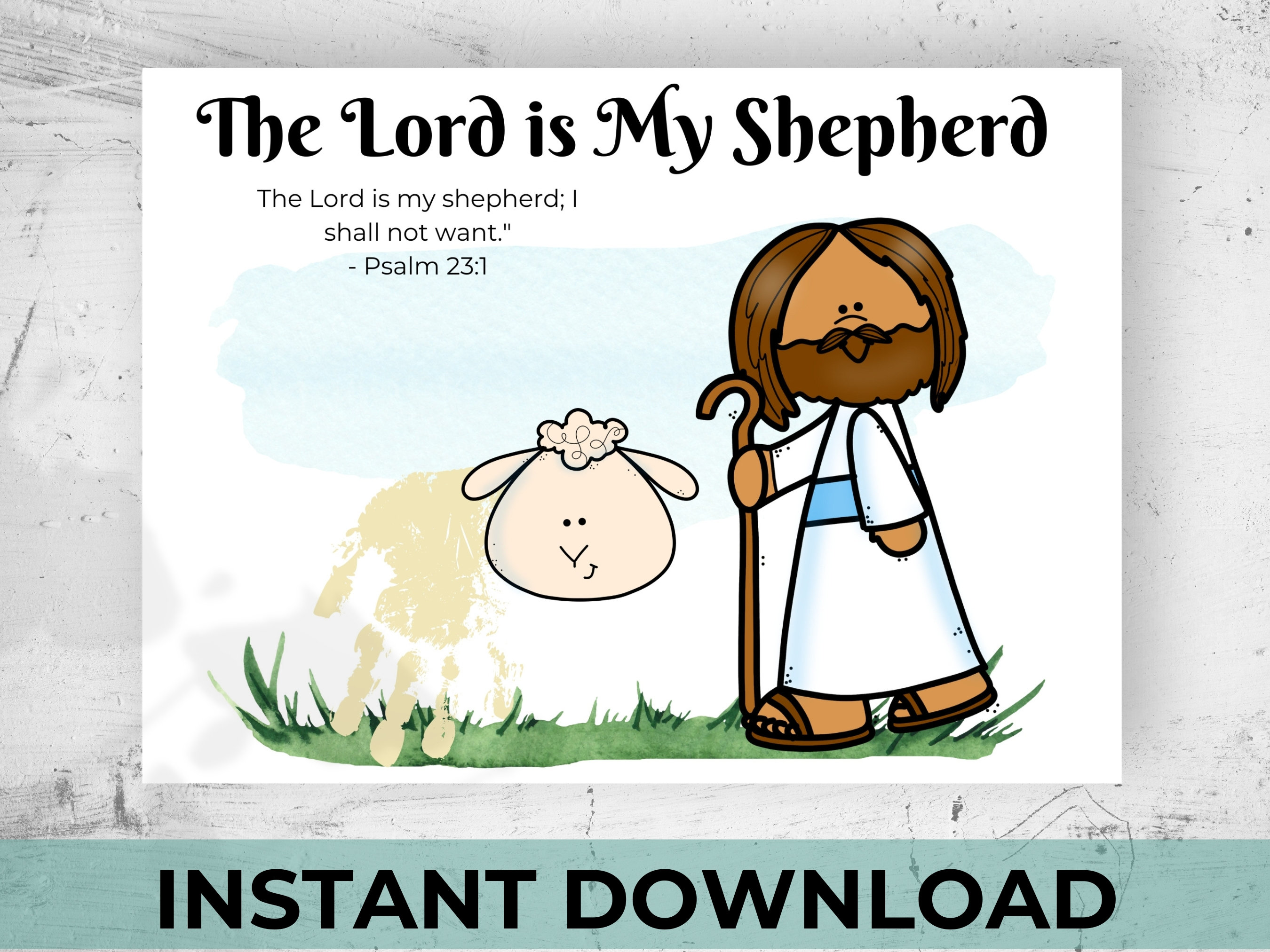 The Lord is My Shepherd Handprint Art, Sunday School Handprint Craft ...