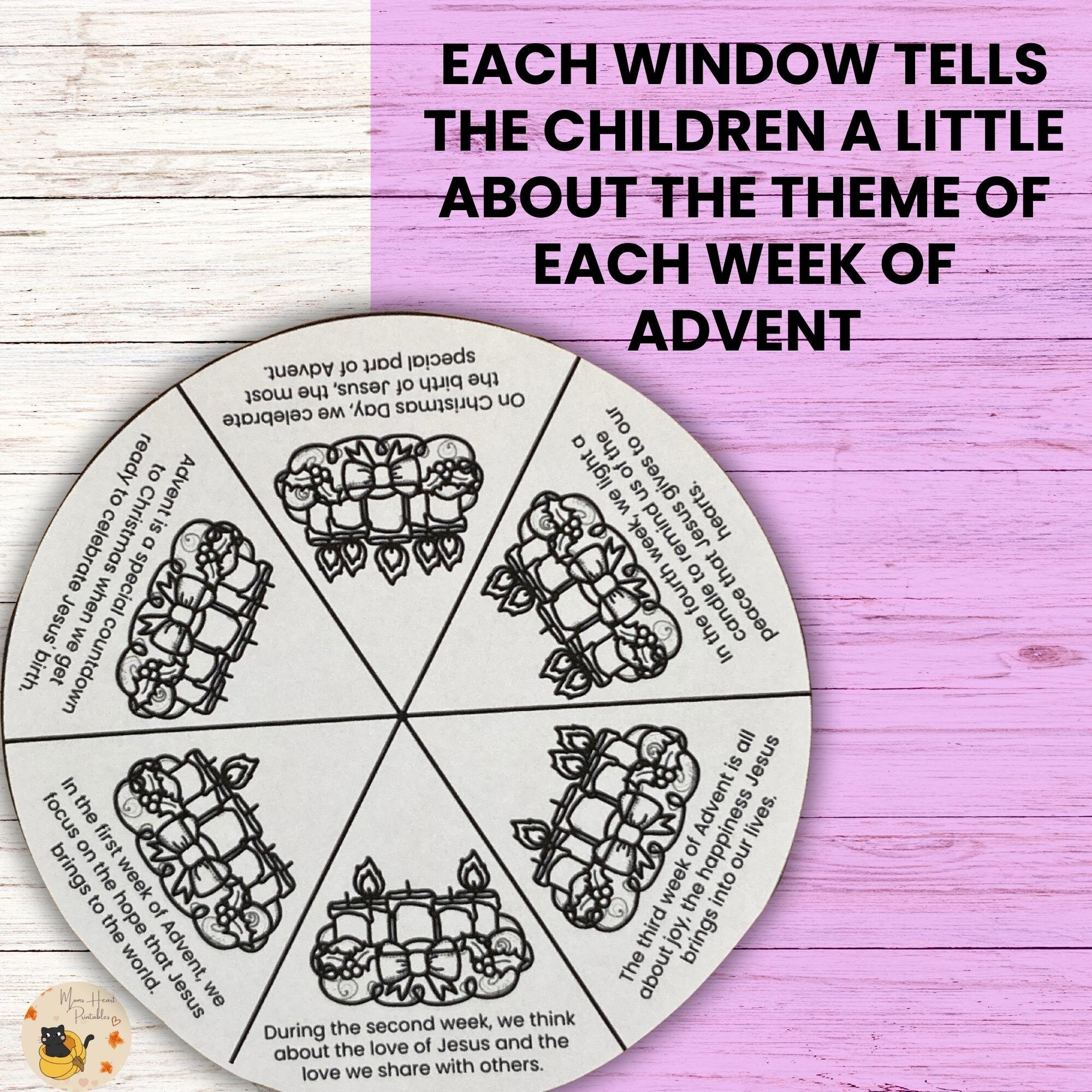 Advent Coloring Craft Wheel Printable for Kids, Sunday School Craft ...
