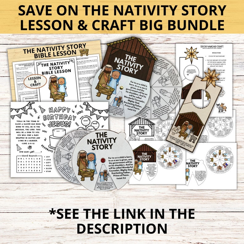 Nativity Story Christmas Bible Craft, Kids Sunday School Craft for ...