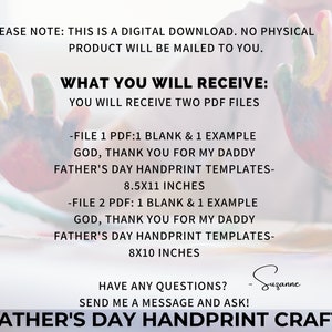 Fathers Day Church Nursery Footprint Craft Gift for Dad, DIY Printable ...
