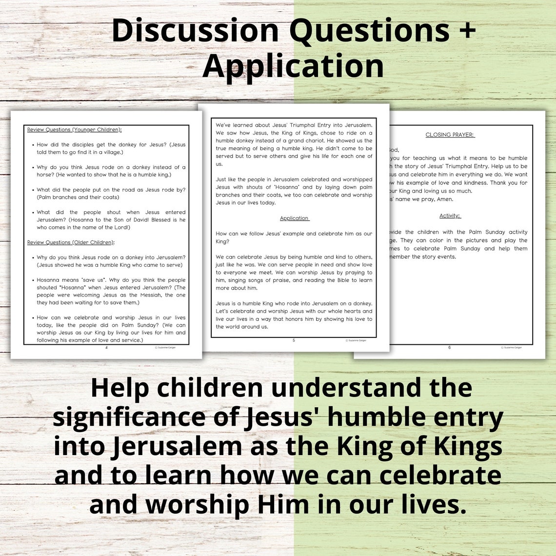 Palm Sunday Bible Lesson and Story Wheel Craft Bundle, Triumphal Entry ...