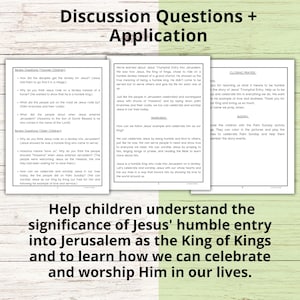 Palm Sunday Bible Lesson and Story Wheel Craft Bundle, Triumphal Entry ...