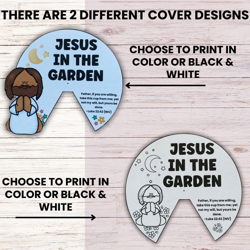 Jesus in the Garden Easter Holy Week Bible Coloring Wheel Craft for ...