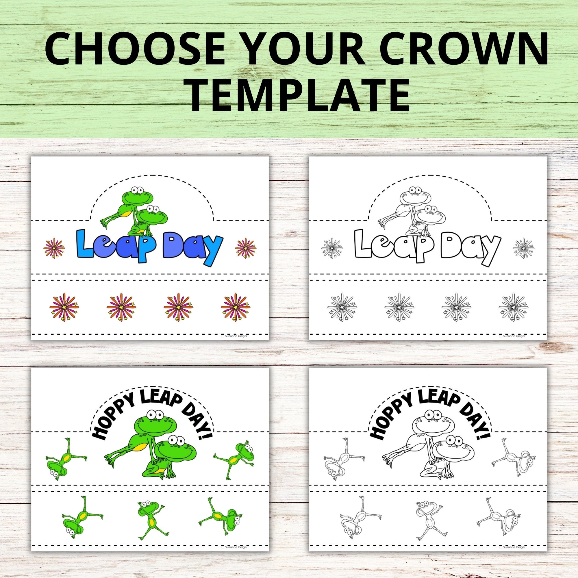 Leap Day Party Crown Craft Activity Printable, Leap Year Craft Crown ...