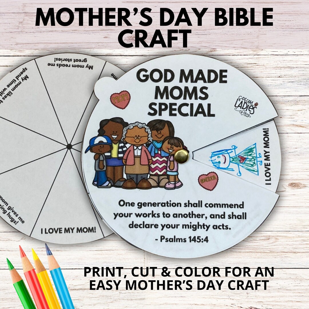 Mothers Day Moms Are Special Bible Wheel Craft Printable, Sunday School ...