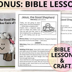 The Good Shepherd Bible Activity Pages, John 10 Bible Teaching Posters ...