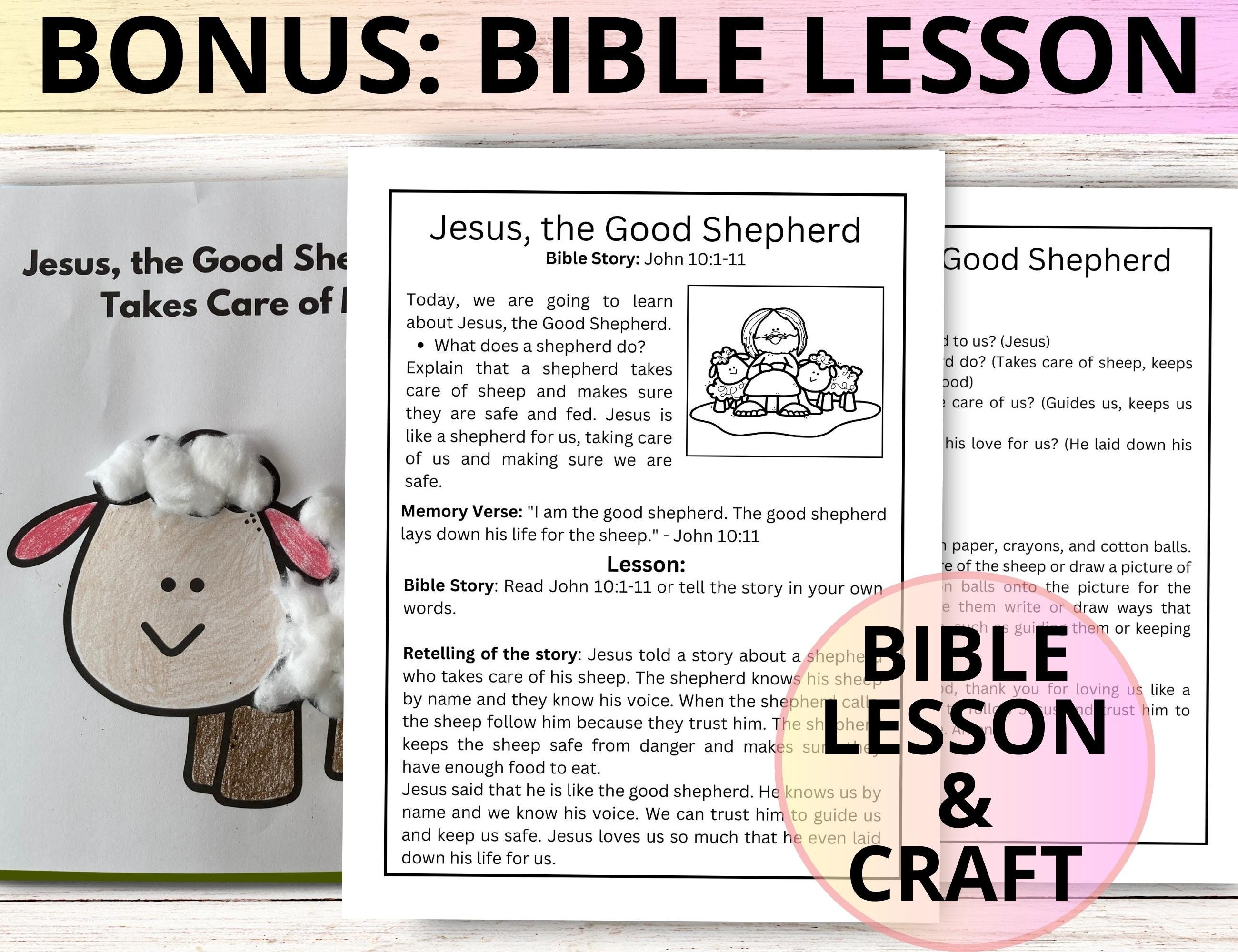 The Good Shepherd Bible Activity Pages, John 10 Bible Teaching Posters ...