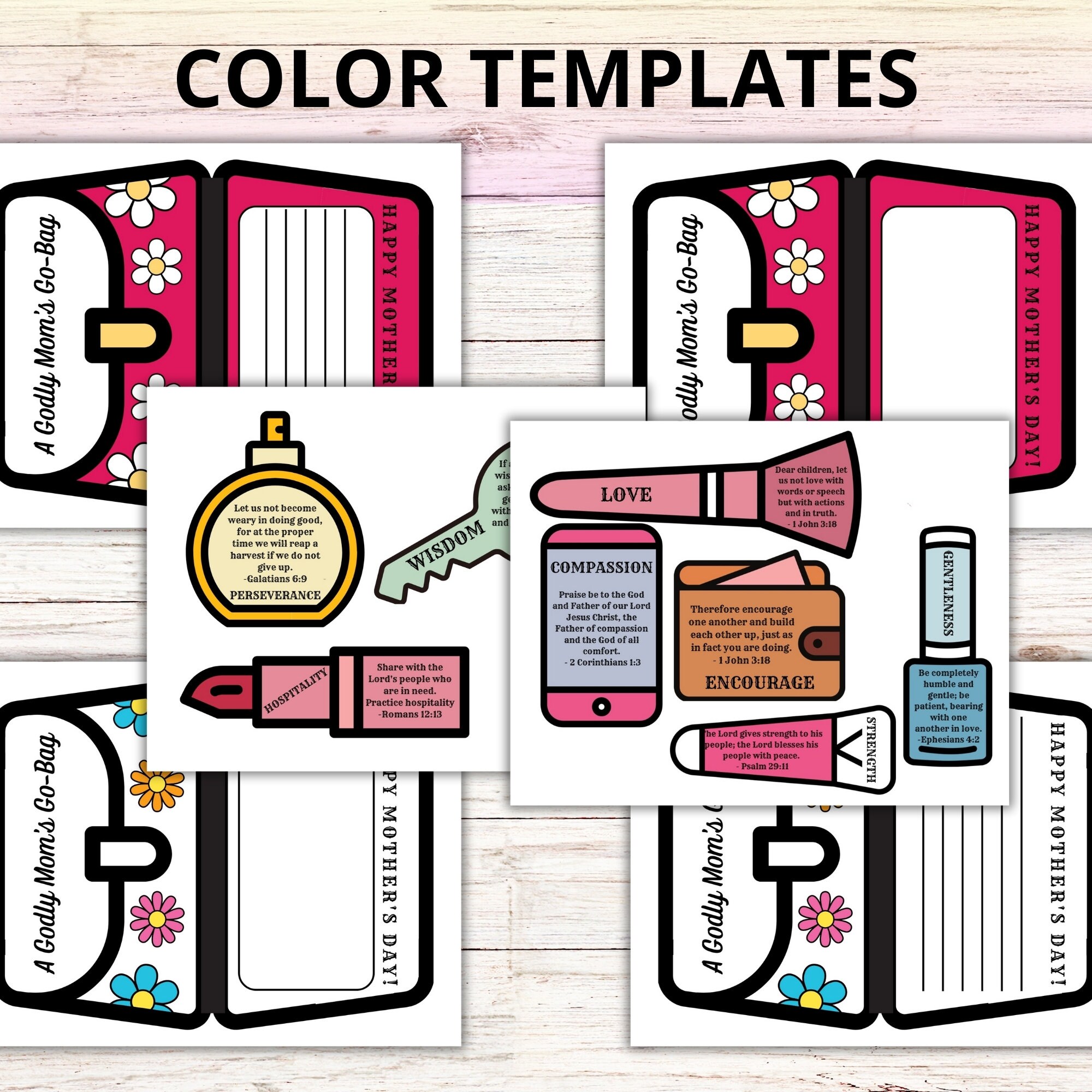 Mothers Day Bible Craft, Sunday School Gods Blessing for Moms Printable ...