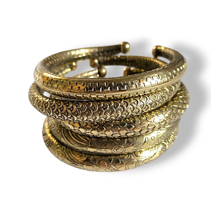 Brass Bangle Set - Etsy