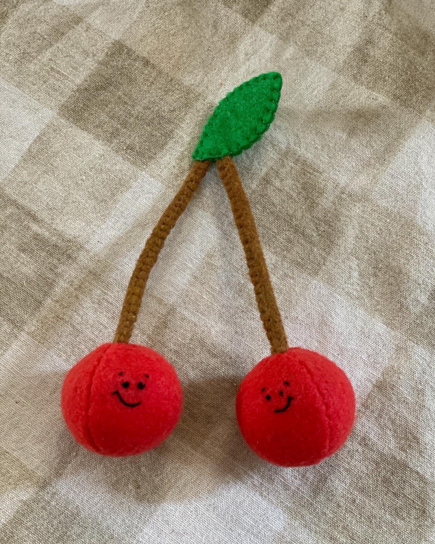 Smiley Cherries Felt Toy Pretend Play Felt Food Felt Fruit - Etsy