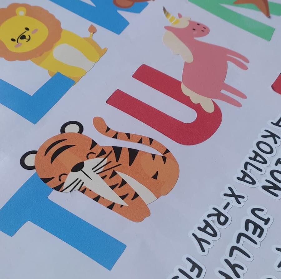 Alphabet ABC Jungle Letter Wall Decalsalphabet Wall - Etsy