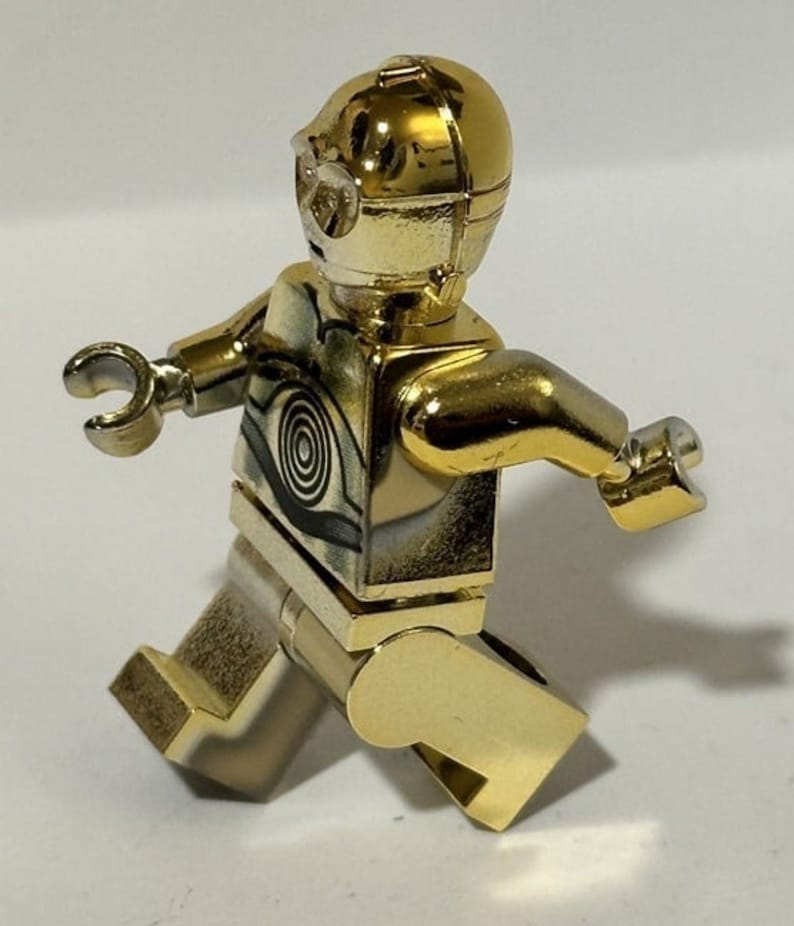 Lego Star Wars C-3PO Chrome Gold Custom Minifigure With Texture & Tone ...
