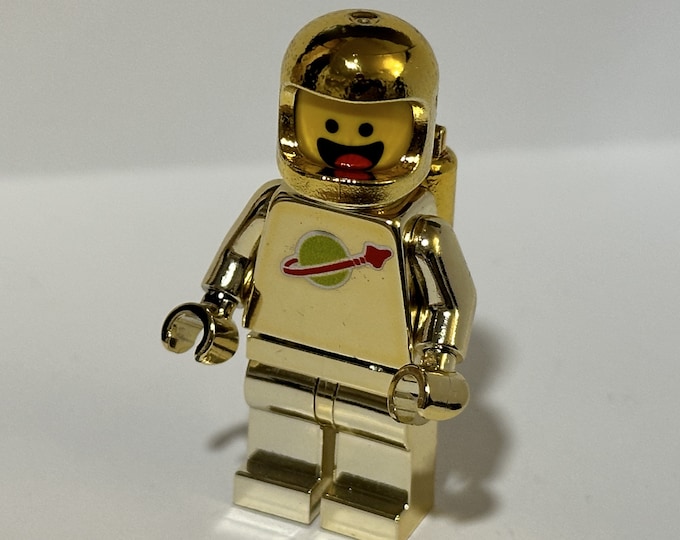Lego Spaceman Space Chrome GOLD Minifigure Benny Very RARE Lego Movie ...
