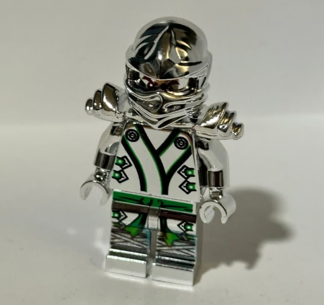 Lego Ninjago CHROME Silver Custom Ninja SILVER Warrior Kai Lloyd ...