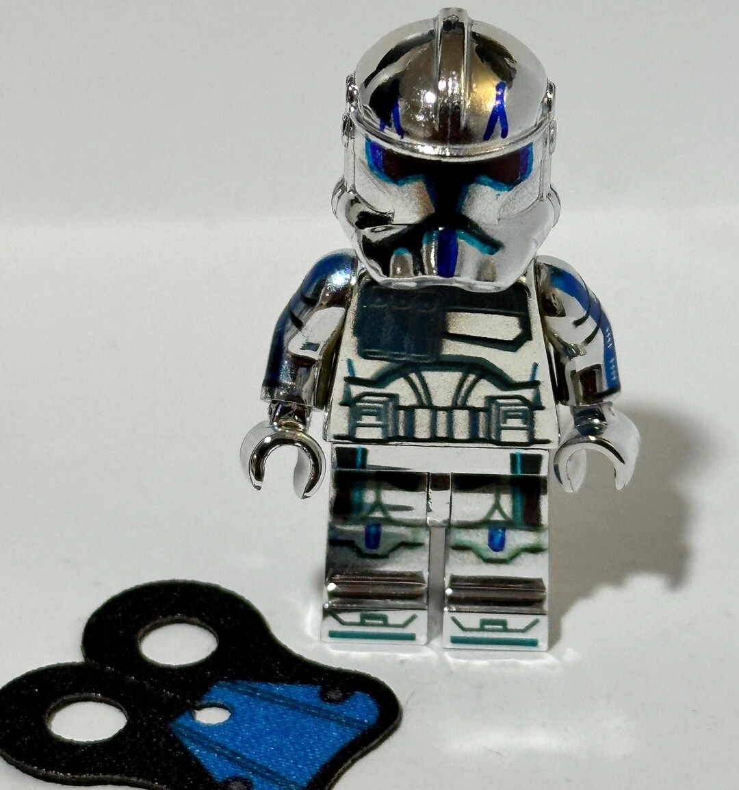 LEGO Star Wars Silver Chrome Captain Rex Custom Minifigure Clone Wars ...