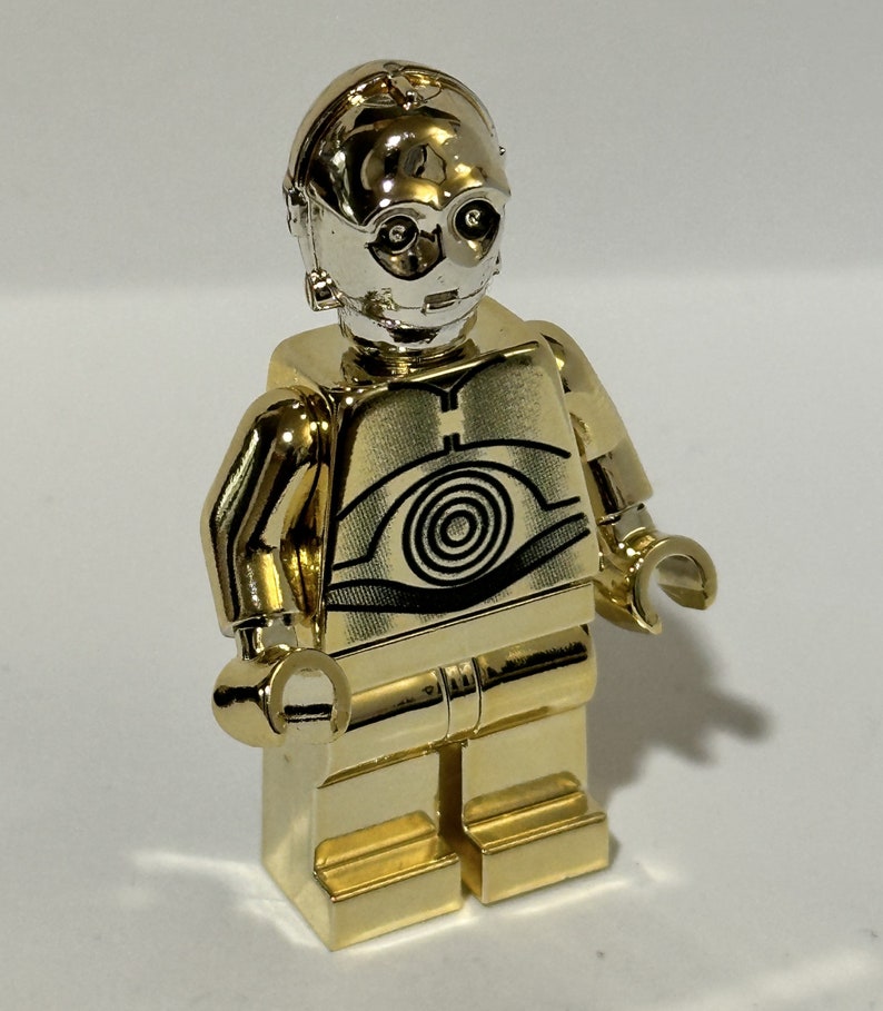 Lego Star Wars Custom Gold Chrome C-3PO Lego® Minifigure - UV Printed ...