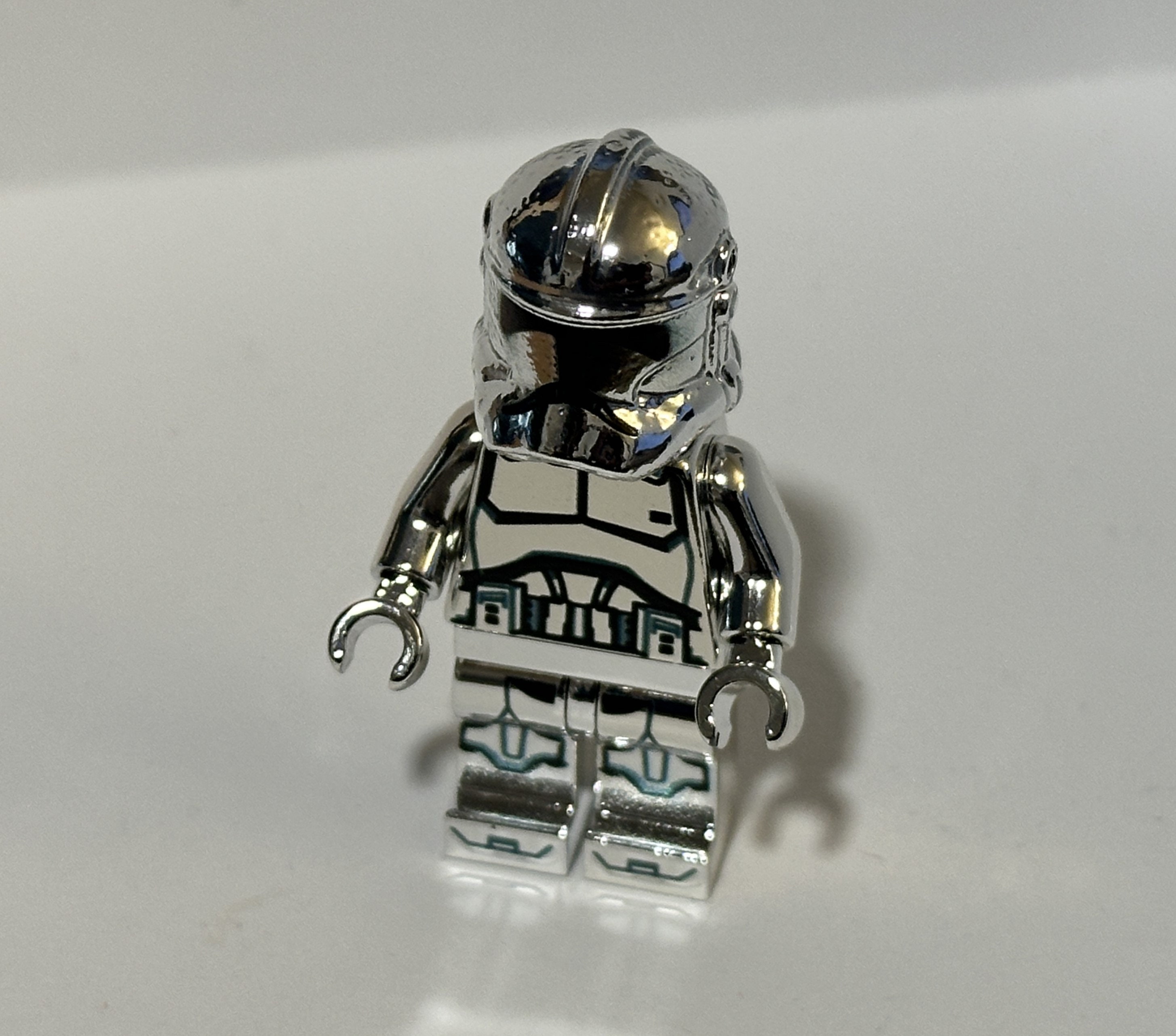 Lego Star Wars CHROME SILVER Clone Trooper Custom Minifigure ...