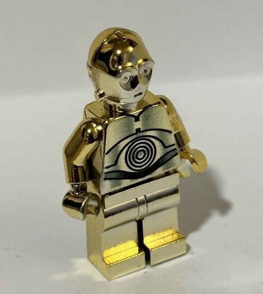 Lego Star Wars C-3PO Chrome Gold Custom Minifigure With Texture & Tone ...