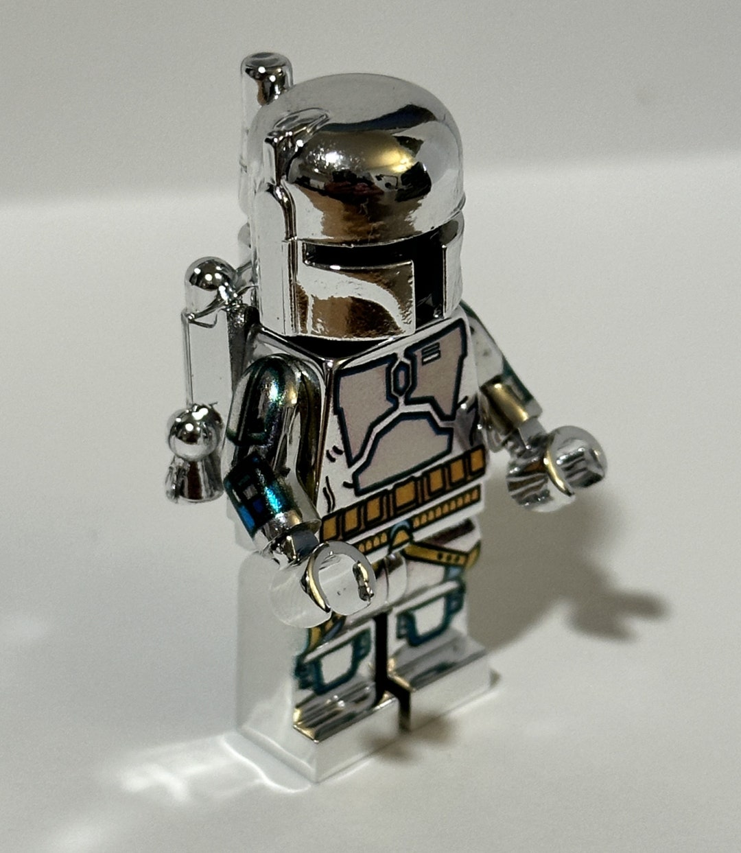 Lego Star Wars Custom Chrome Jango Fett With White Printed Torso ...