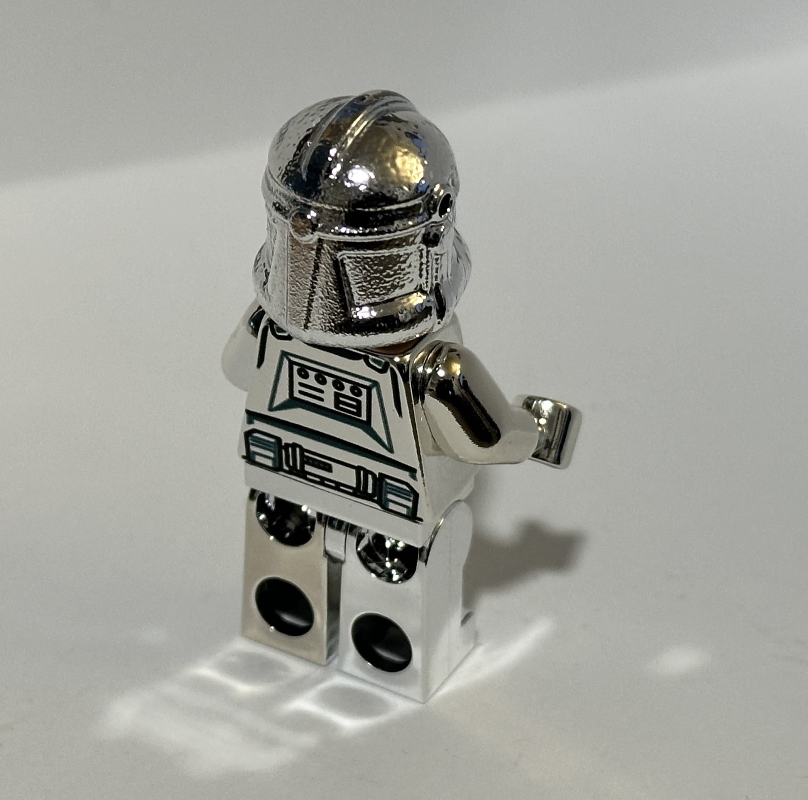 Lego Star Wars CHROME SILVER Clone Trooper Custom Minifigure ...