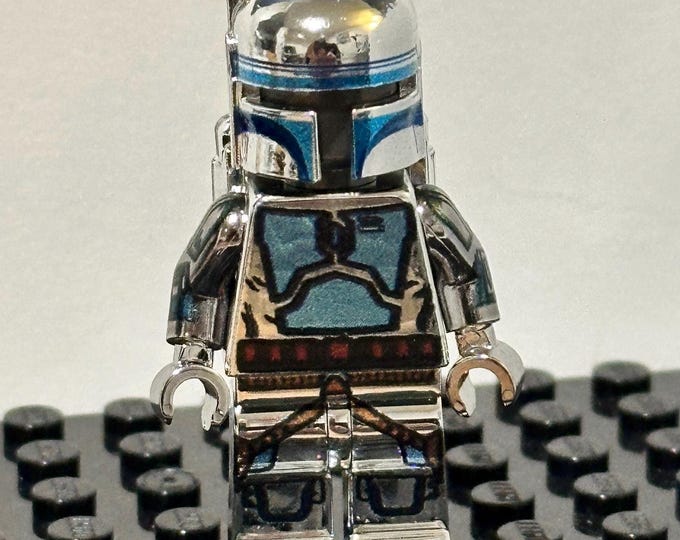 Lego Star Wars Custom Chrome Jango Fett Minifigure Boba Fett ...